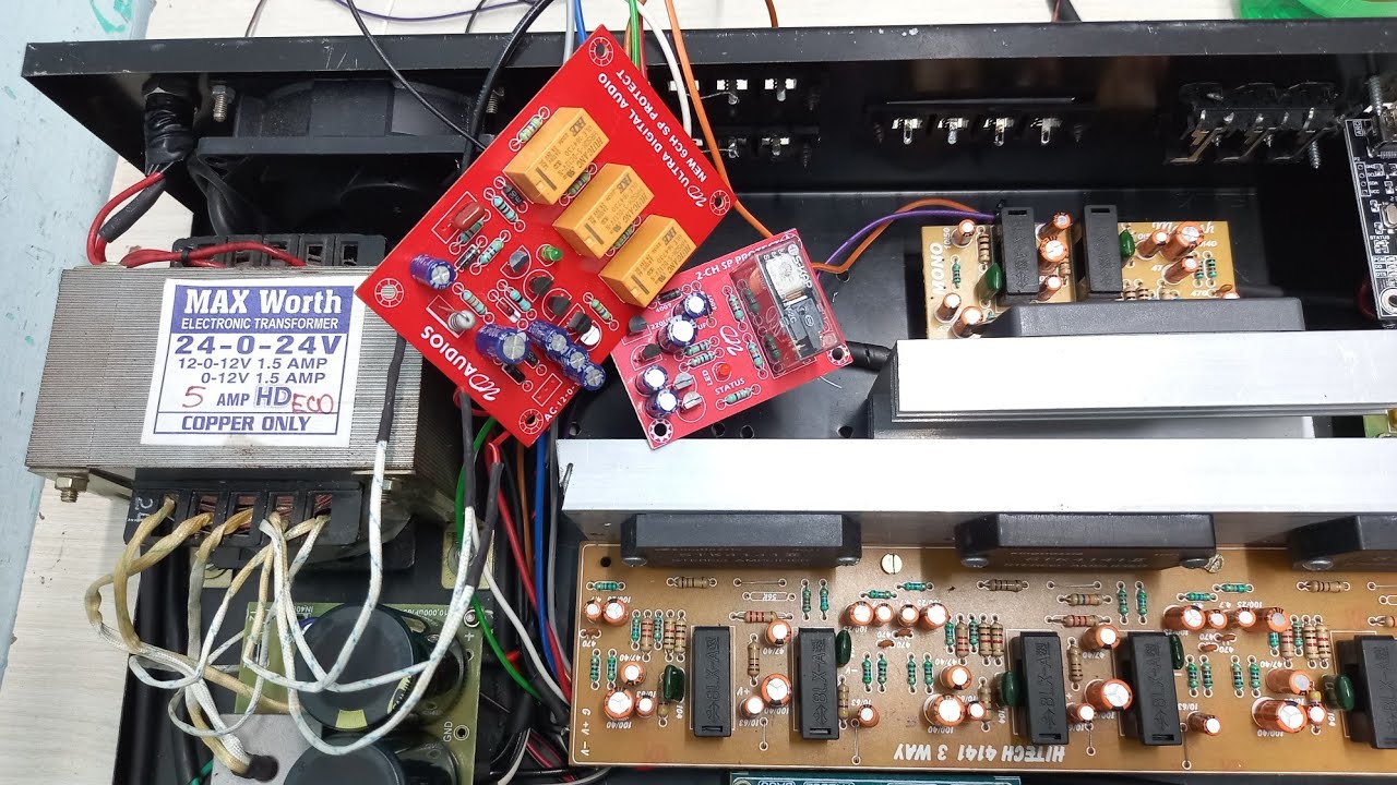 HOW TO UD SPEAKER PROTECTION BOARD AMPLIFIER CONNECT | unitech tamil - YouTube