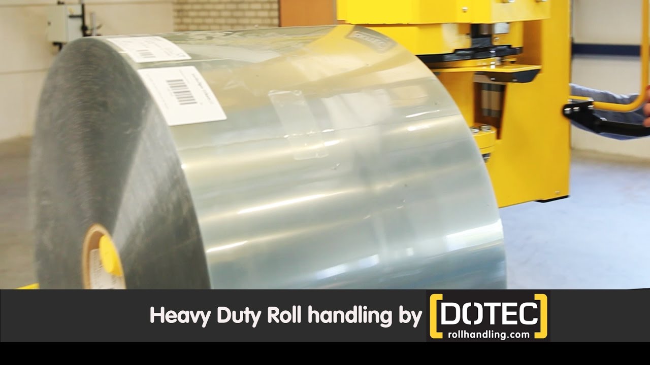 Roll handling solution by Dotec, horizontal transfer 2 - YouTube
