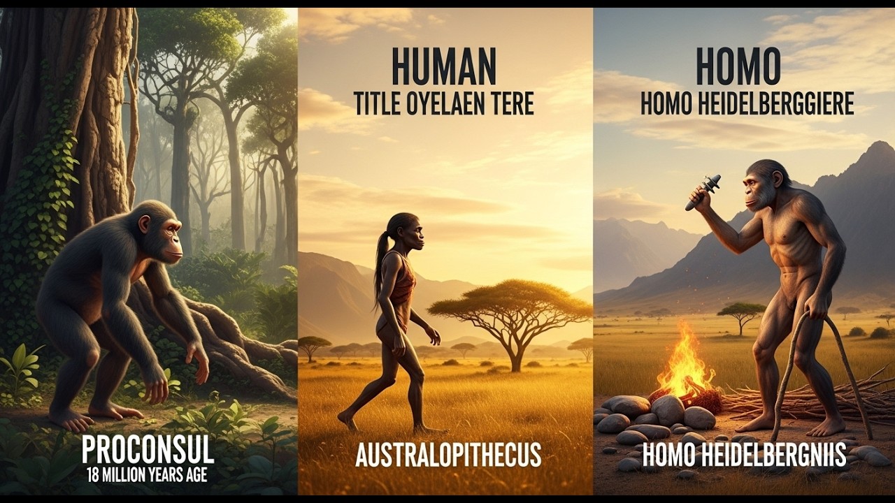Evolution from Ape to Man From Proconsul to Homo heidelbergensis - YouTube