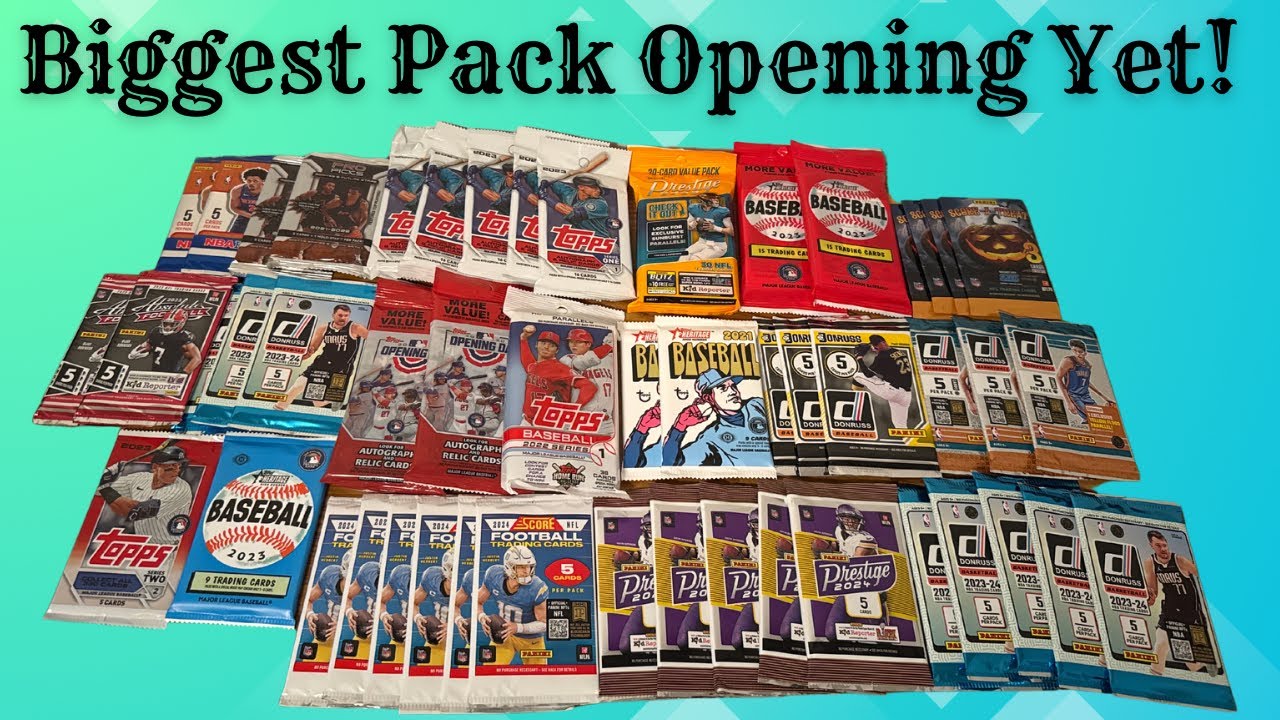 Random Sports Card Pack Opening! 40+ packs! - YouTube