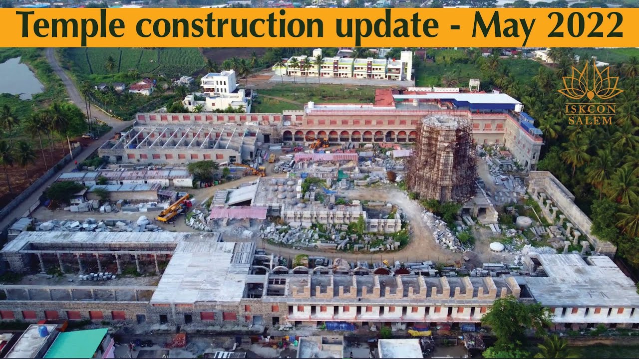 Full stone Temple construction update - May 2022 - ISKCON SALEM - YouTube