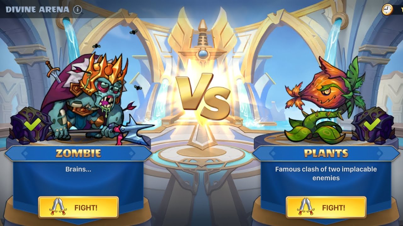 Divine arena Mighty party Zombie vs Plant - YouTube