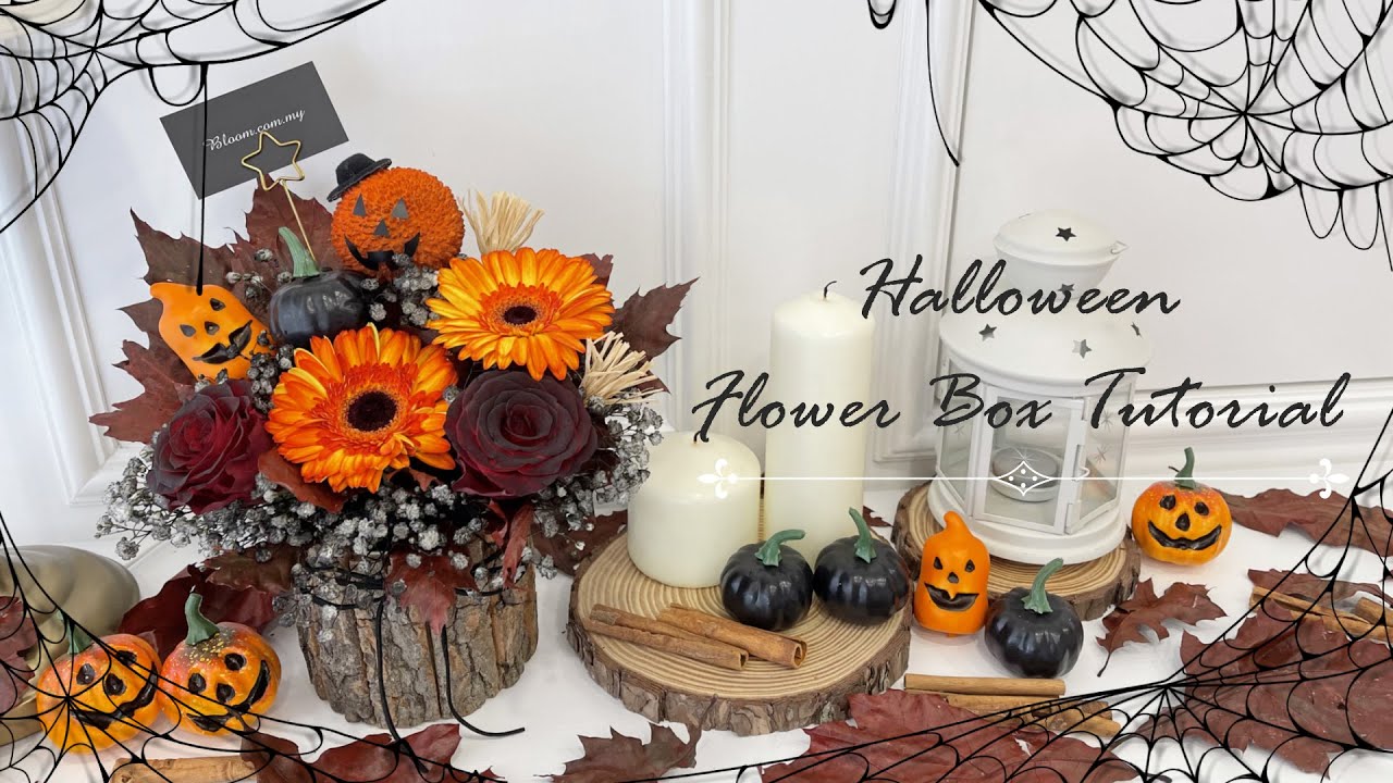 🎃👻 How To Make Halloween Flower Box || Halloween Flower Box Tutorial ...