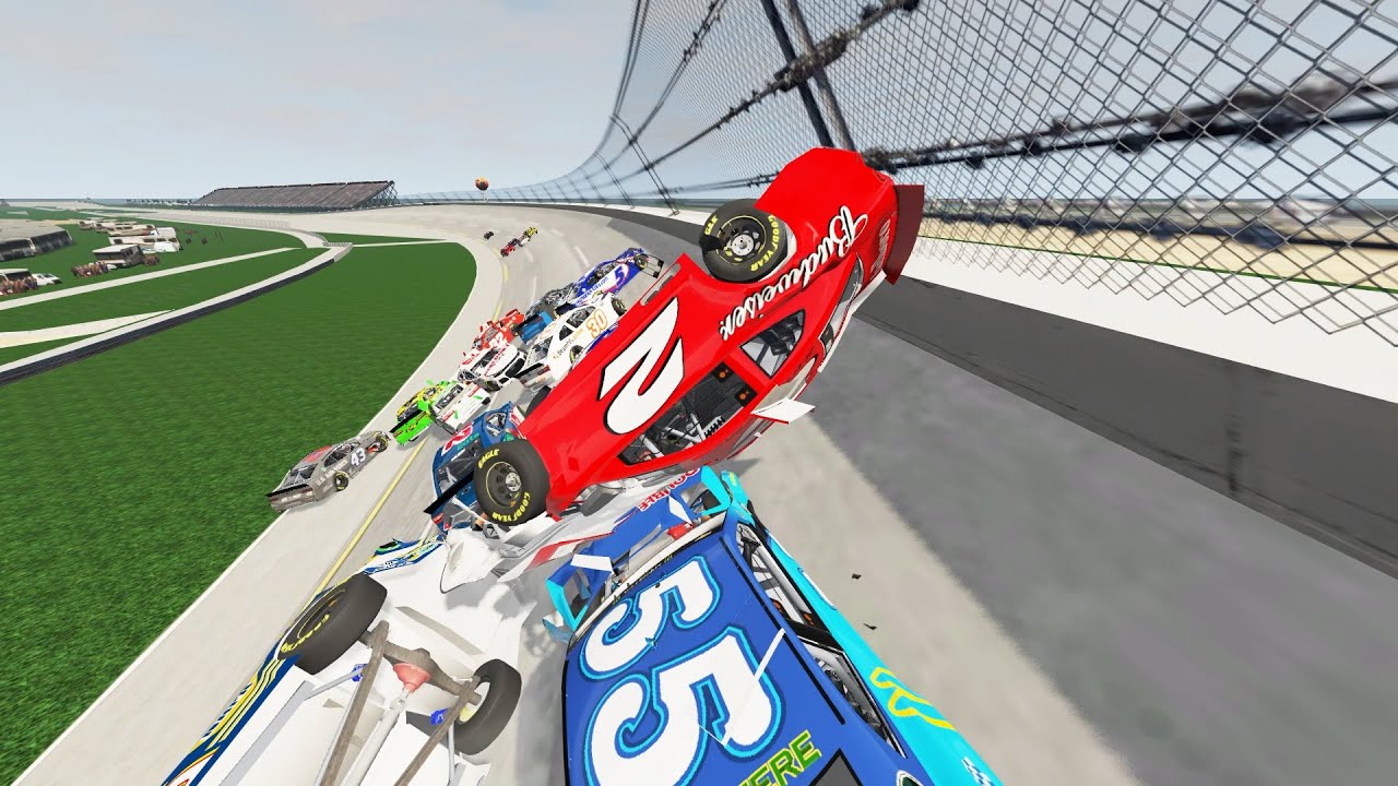 BeamNG: NASCAR Gen 6 - Wild Flips and Rollovers - YouTube