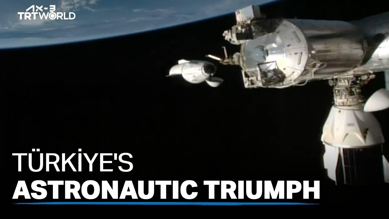 First Turkish astronaut Alper Gezeravci leaves the space station - YouTube