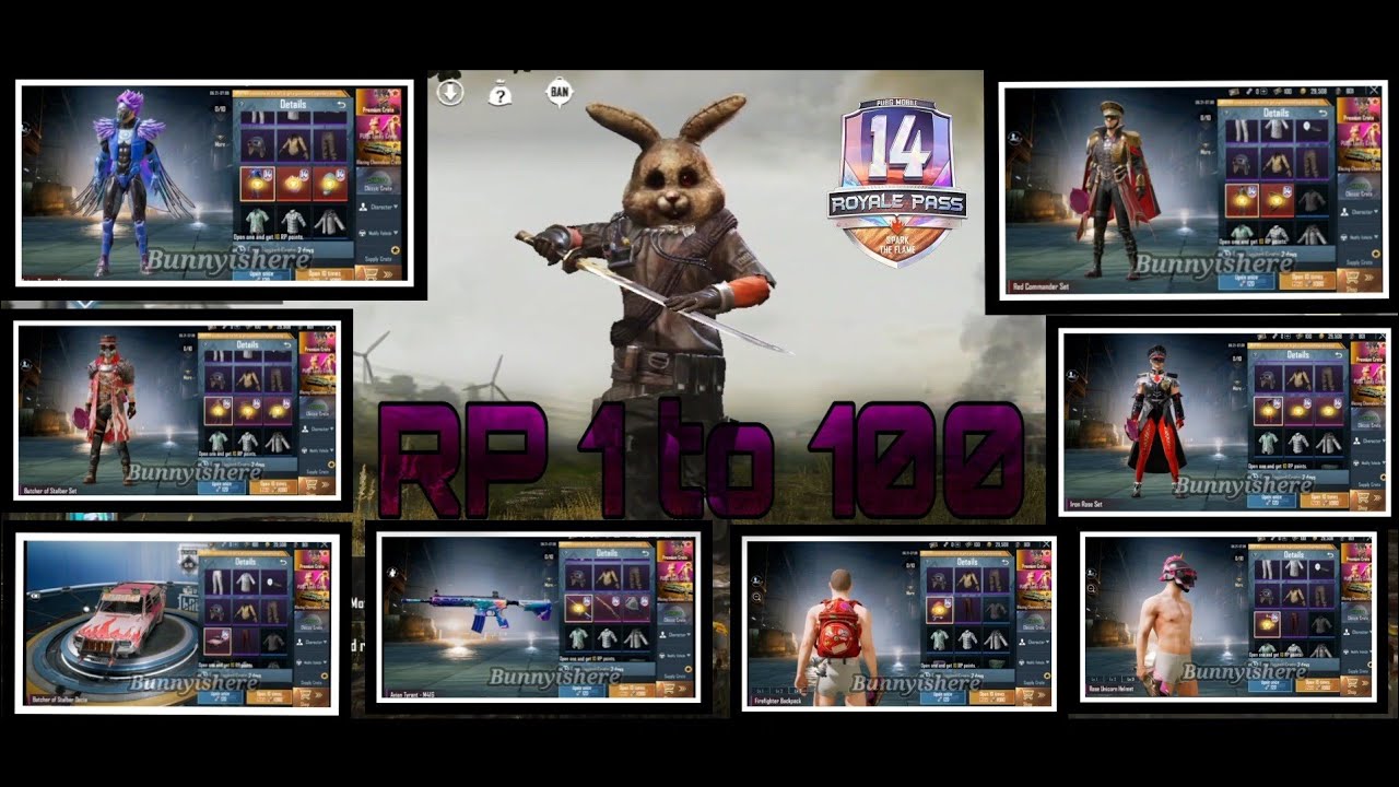 Pubg mobile season 14 confirm rp reward 1 to 100!!!🤩🤩😎🤩 - YouTube