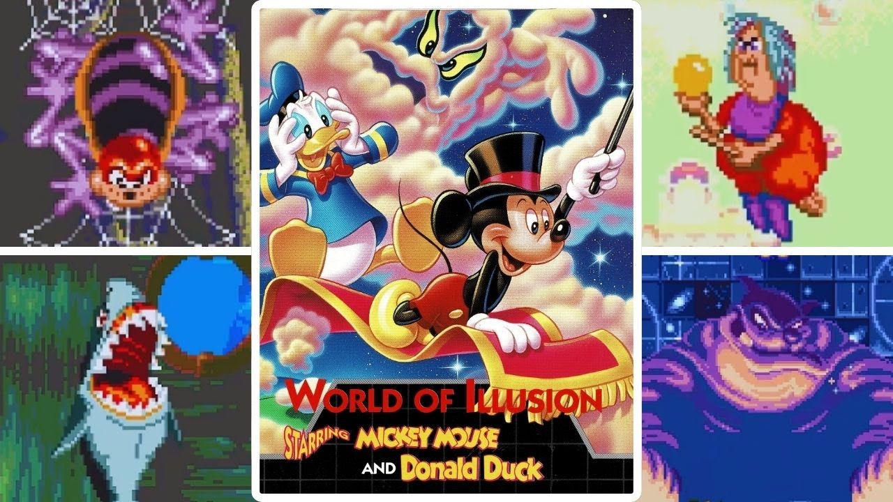 Disney's World of Illusion - ALL BOSSES [No Damage] - YouTube