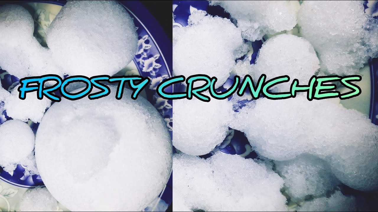 ASMR-FREEZER FROST BALLS AND BUNS||CRUNCHY CRISPY FROSTY BALLS ...