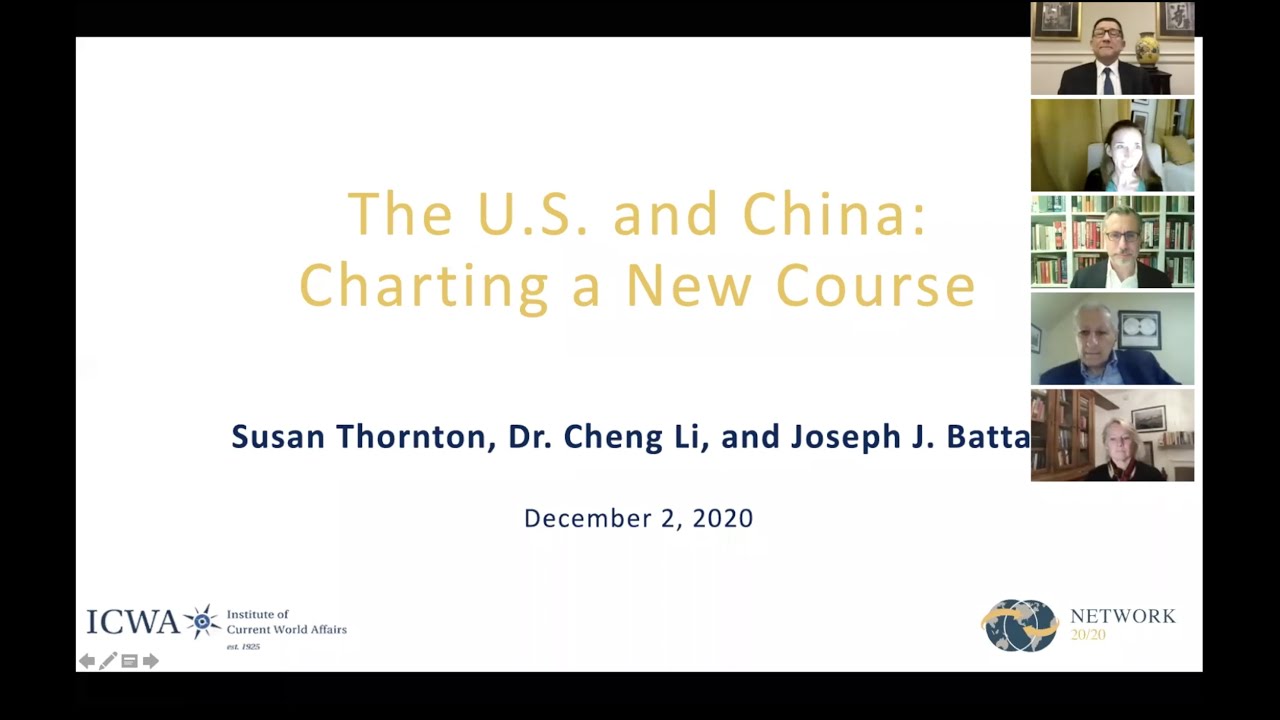 The U S and China: Charting a New Course - Susan Thornton, Cheng Li ...