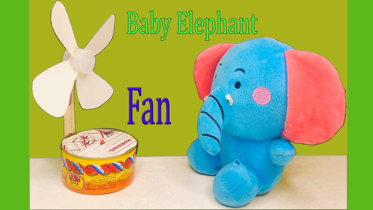 Baby Elephant Fan, How To Make A Fan Use At Home, Easy Homemade #M3diy ...