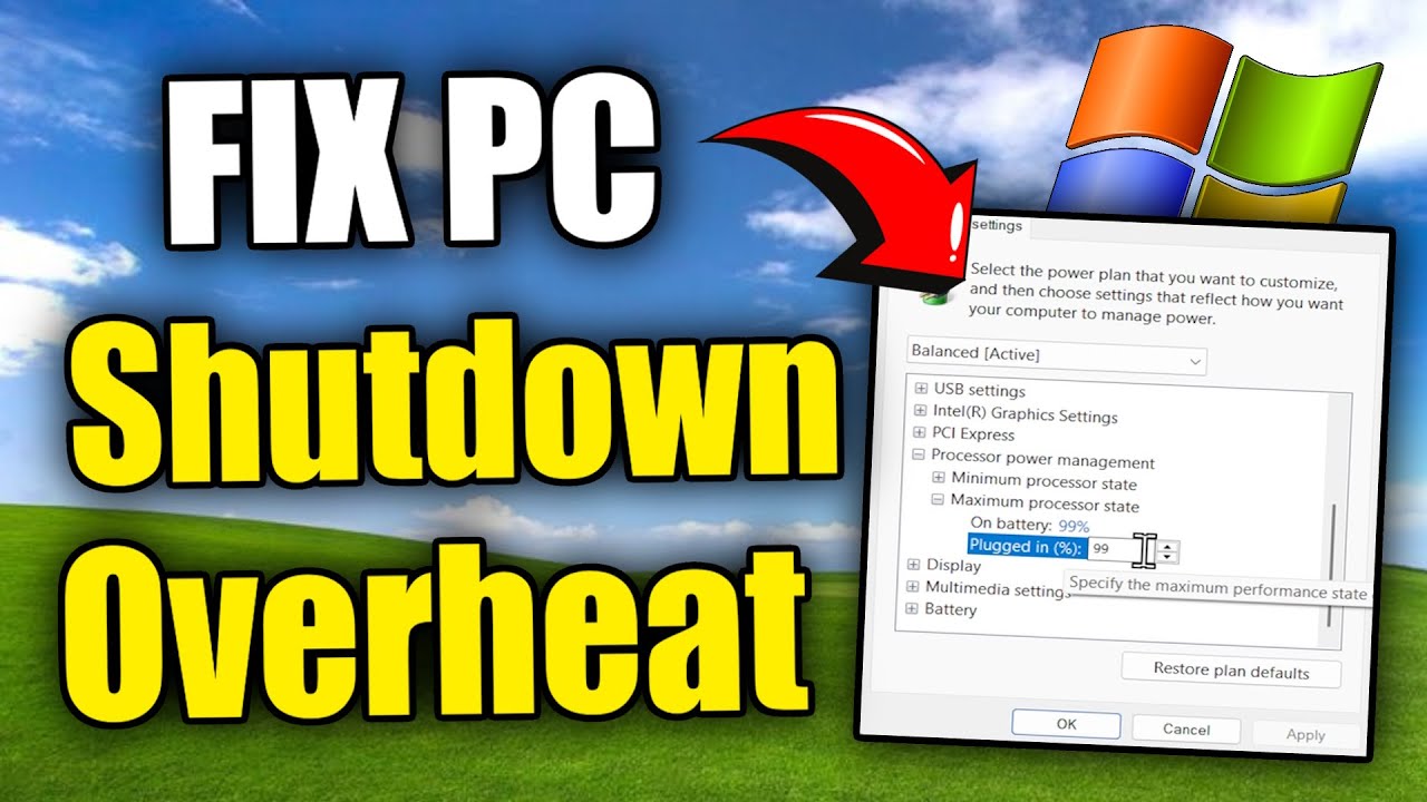 How to Fix PC overheating & Shutting down with simple Power Setting ...