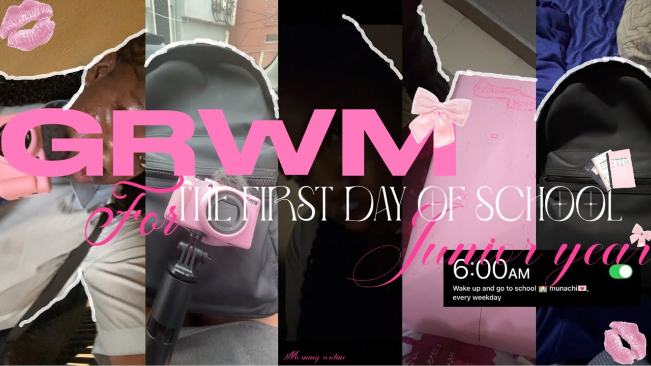 GRWM FOR MY FIRST DAY OF SCHOOL * JUNIOR YEAR* | Morning routine, Skin ...