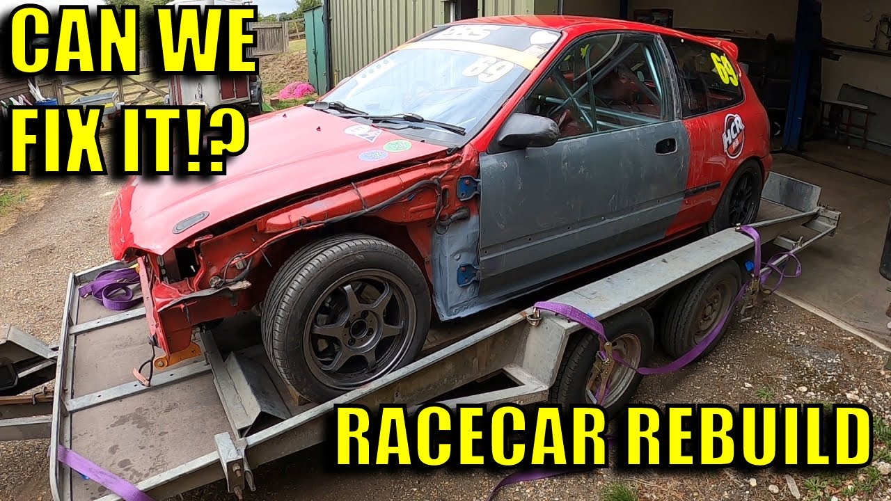 Can I rebuild my totalled race car? Return of The Red EG - YouTube