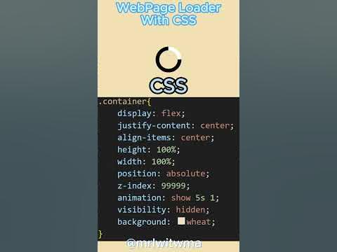 Webpage Loader Using HTML and CSS - YouTube