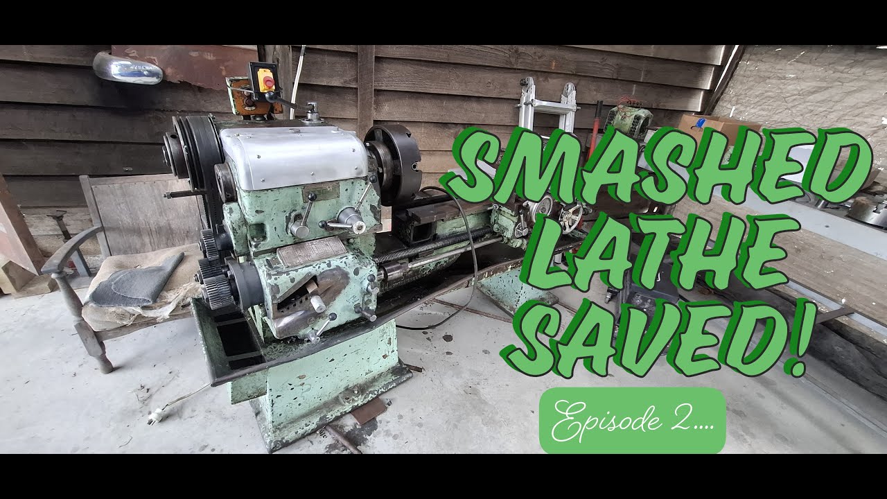Smashed lathe saved. My face planted lathe Lives! - YouTube