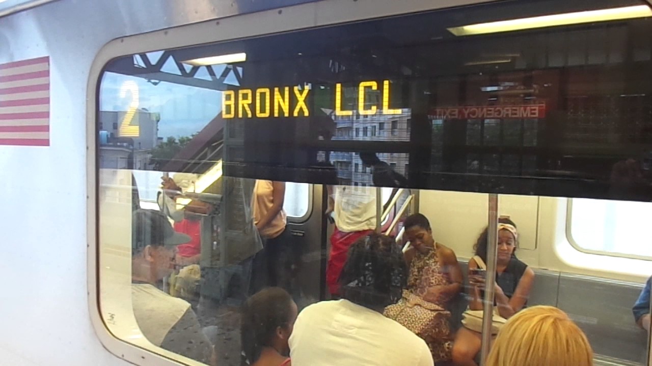 IRT Nereid Avenue bound R142 (2) train at Prospect Avenue with Bowling ...