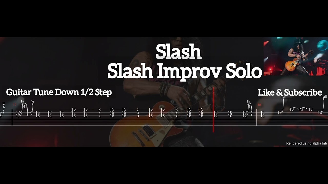 Slash - Slash Improv Solo ( Tab Guitar ) - YouTube