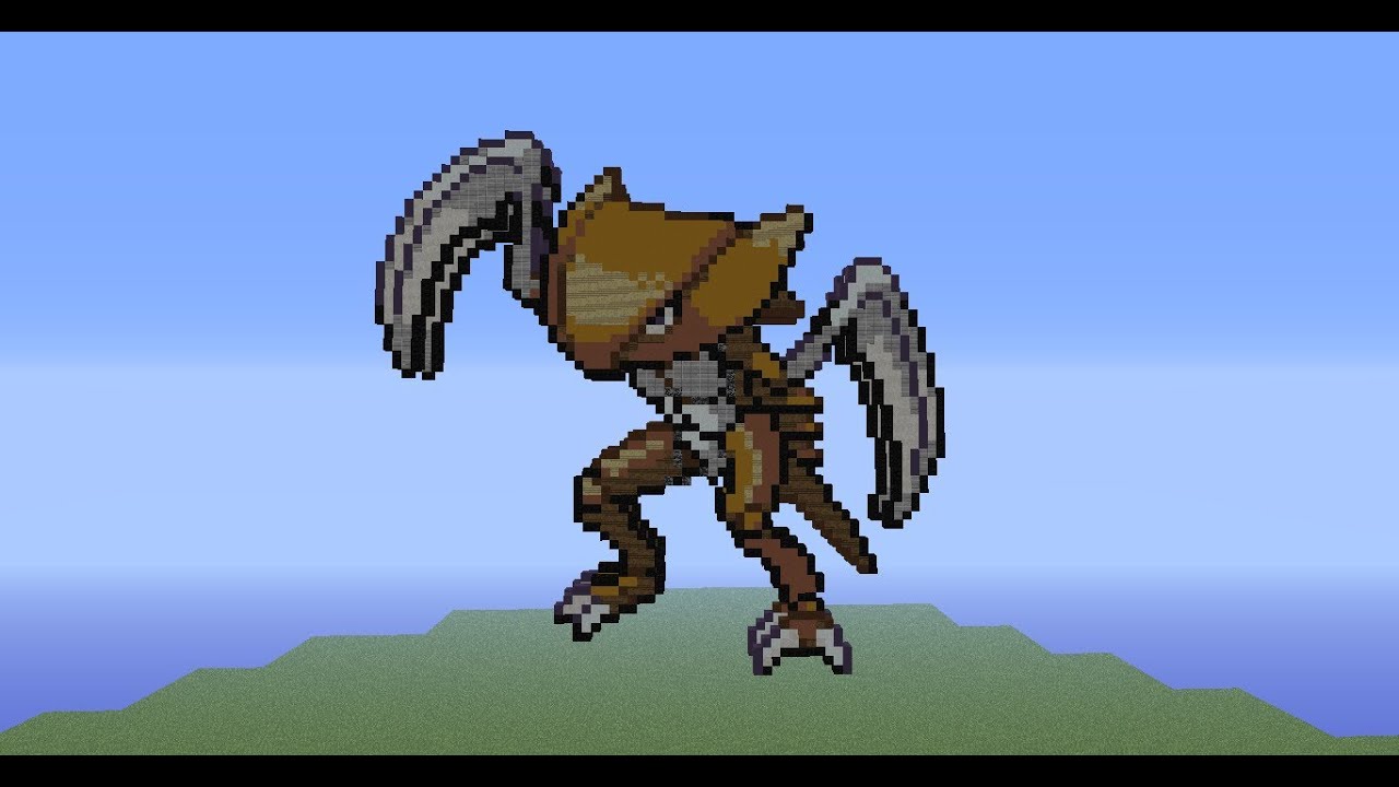 minecraft pixel art tutorial 65: Kabutops - YouTube