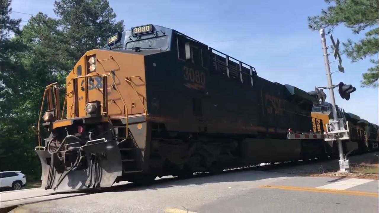 Another CSX M693 with 5 engines sets south on 5-15-23 with CSX 3080 leading - YouTube