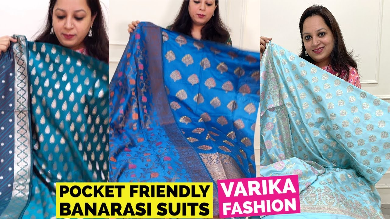 Buy Banarasi Suit Fabrics at Very Reasonable Rates From Varika Fashion ...