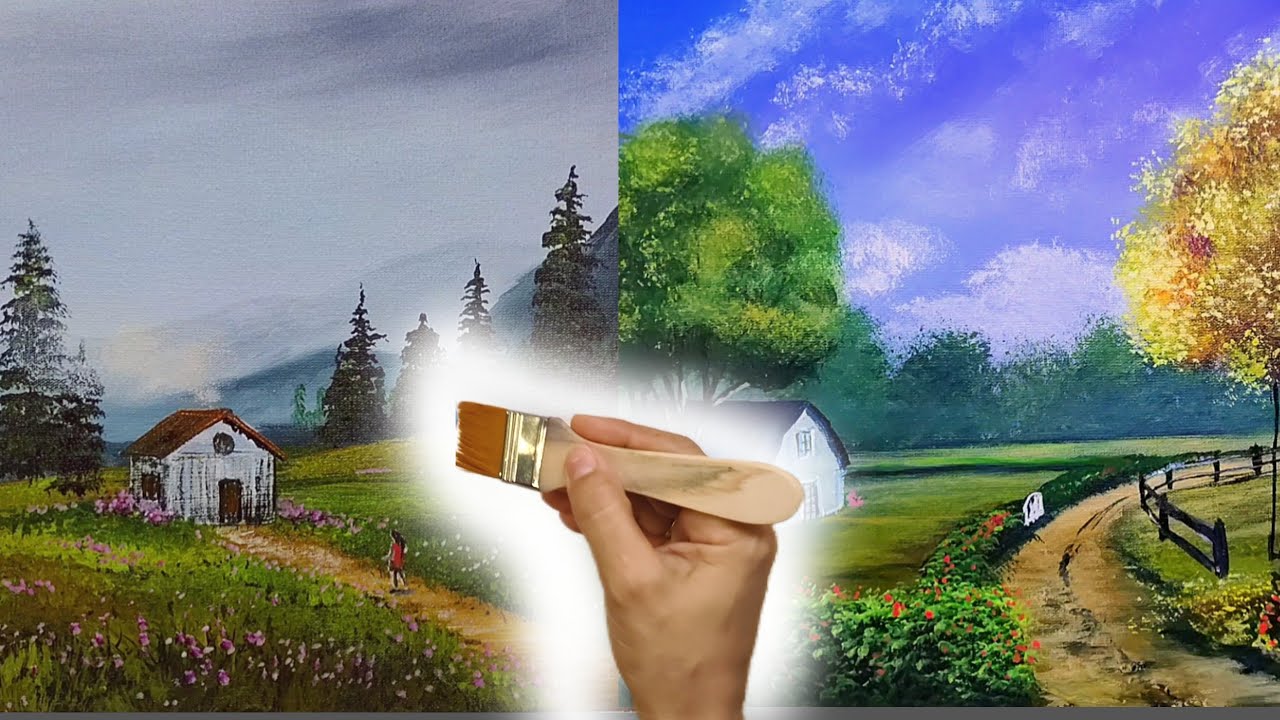 Country Acrylic Paintings GUEST ARTIST: "How To Paint A Simple Rural