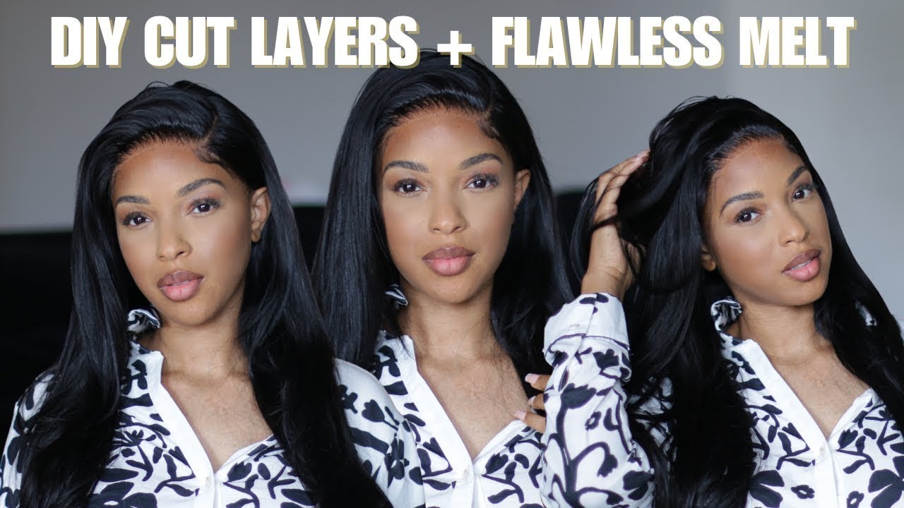 Deep Side Part Closure Wig Install | Cut Layers + Lace Meltdown ...