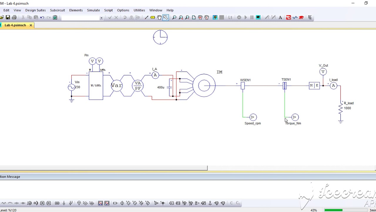 PSIM Simulation Single Phase Squirrel Cage Induction Motor - YouTube