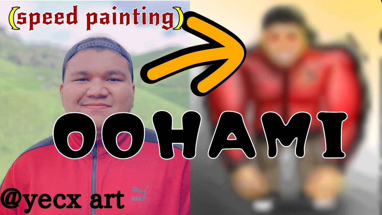 Draw OOHAMI to 3d style in 3 minutes (speed painting) - YouTube