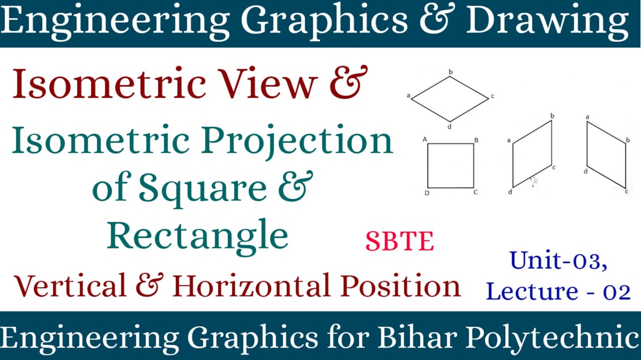 Isometric Projection of Square and Rectangle | L-02 | Engineering ...