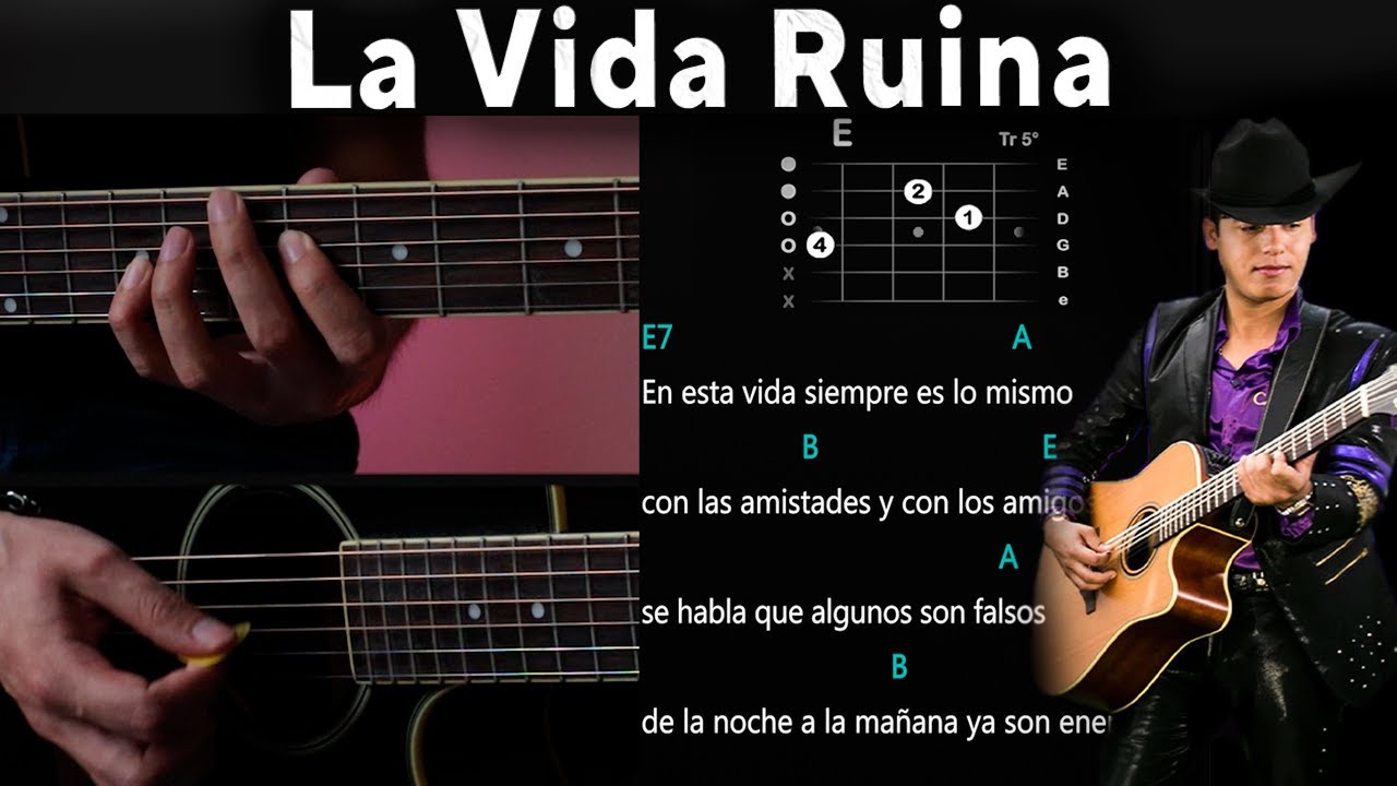 La Vida Ruina - Ariel Camacho, Marca Registrada - GUITARRA Tutorial ...
