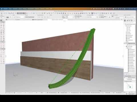 Archicad 26 GDL aufrechte Parabel mit Kette gleichmäßig füllen - YouTube