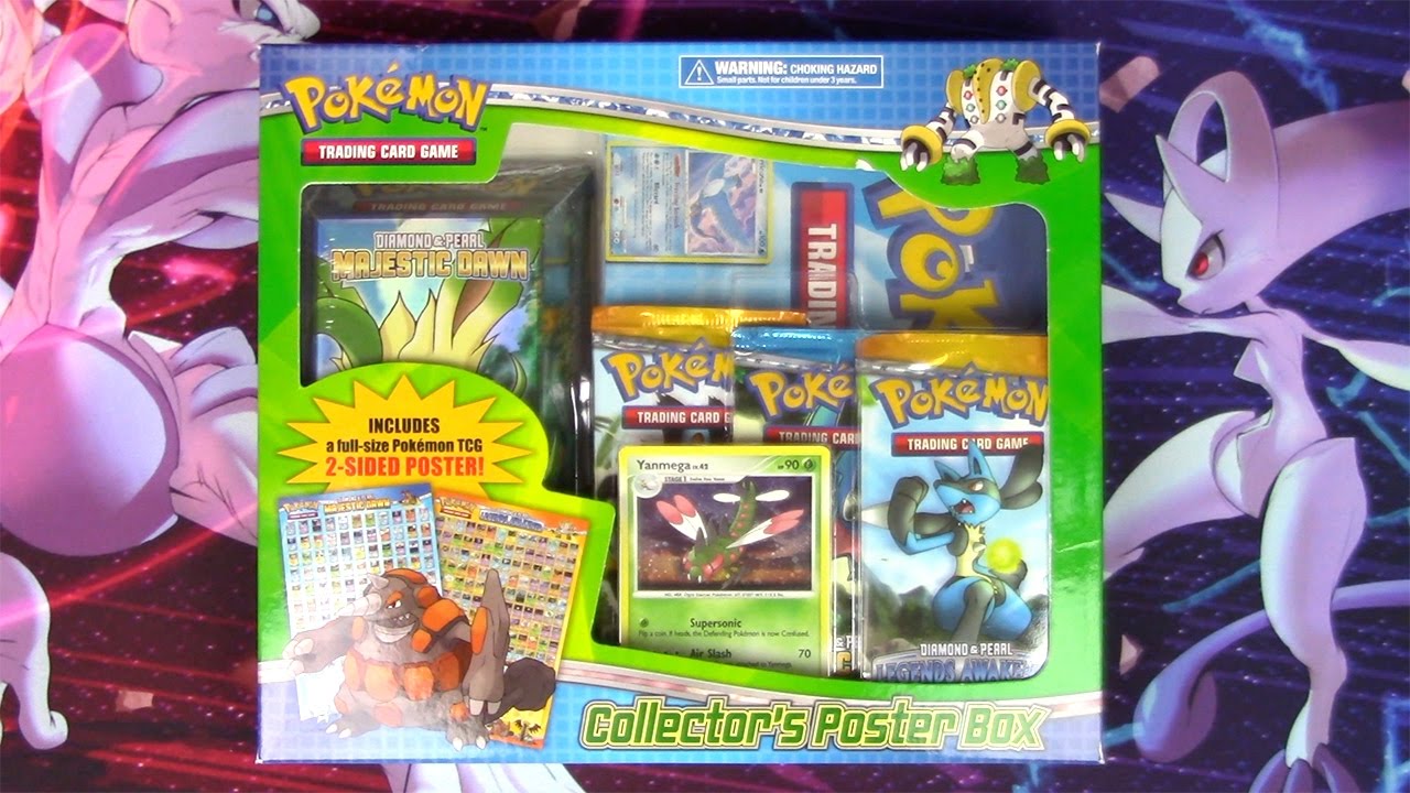 Pokemon Diamond & Pearl Collector's Poster Box Opening! Pokemon Card ...
