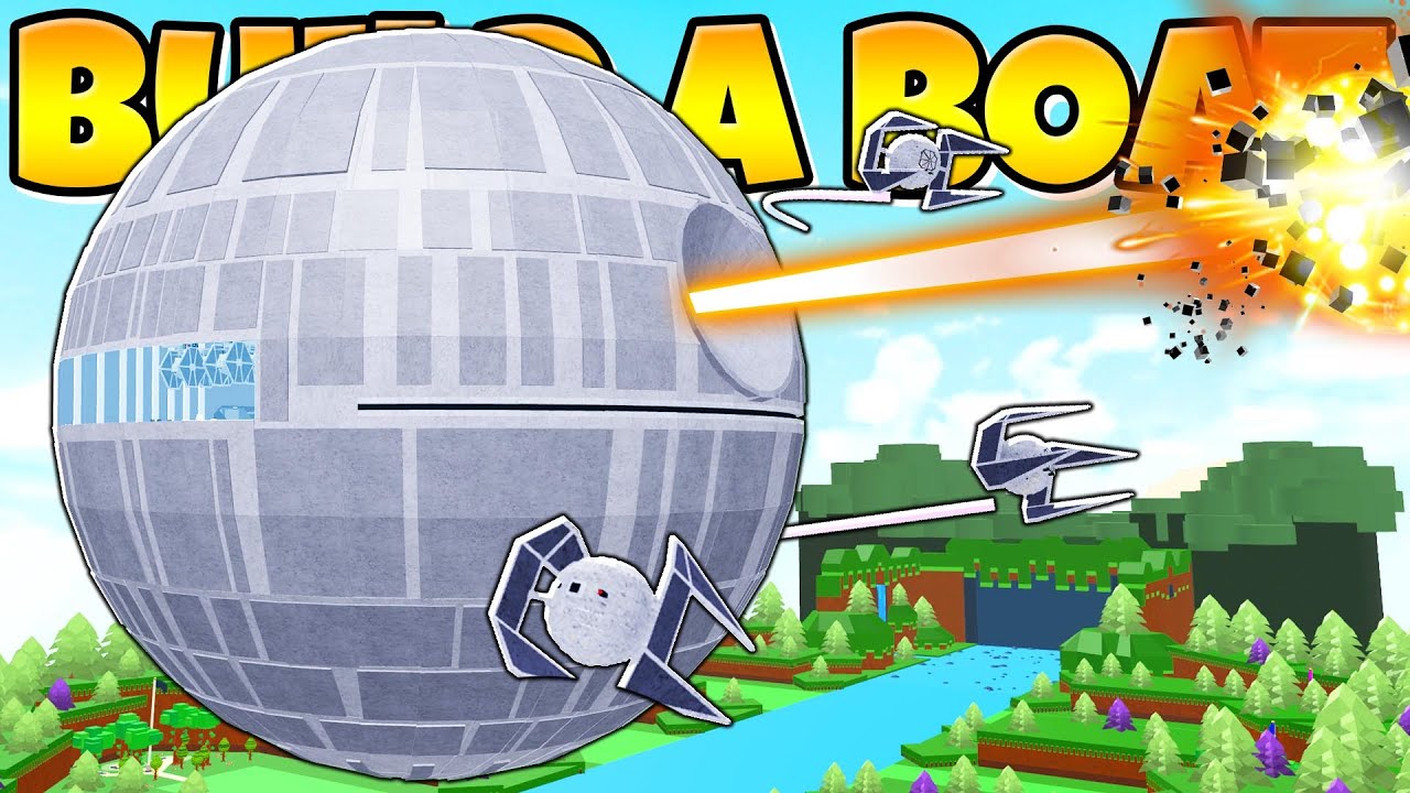 GIANT STAR WARS DEATH STAR In Build a Boat!!! - YouTube