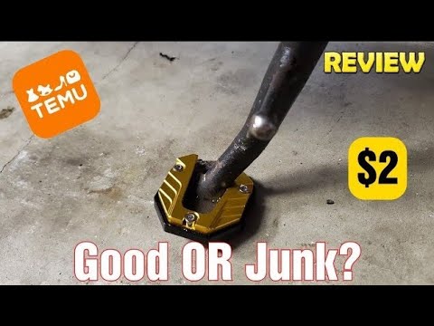 TEMU HAUL Motorcycle Kickstand Extender Quick Review - YouTube