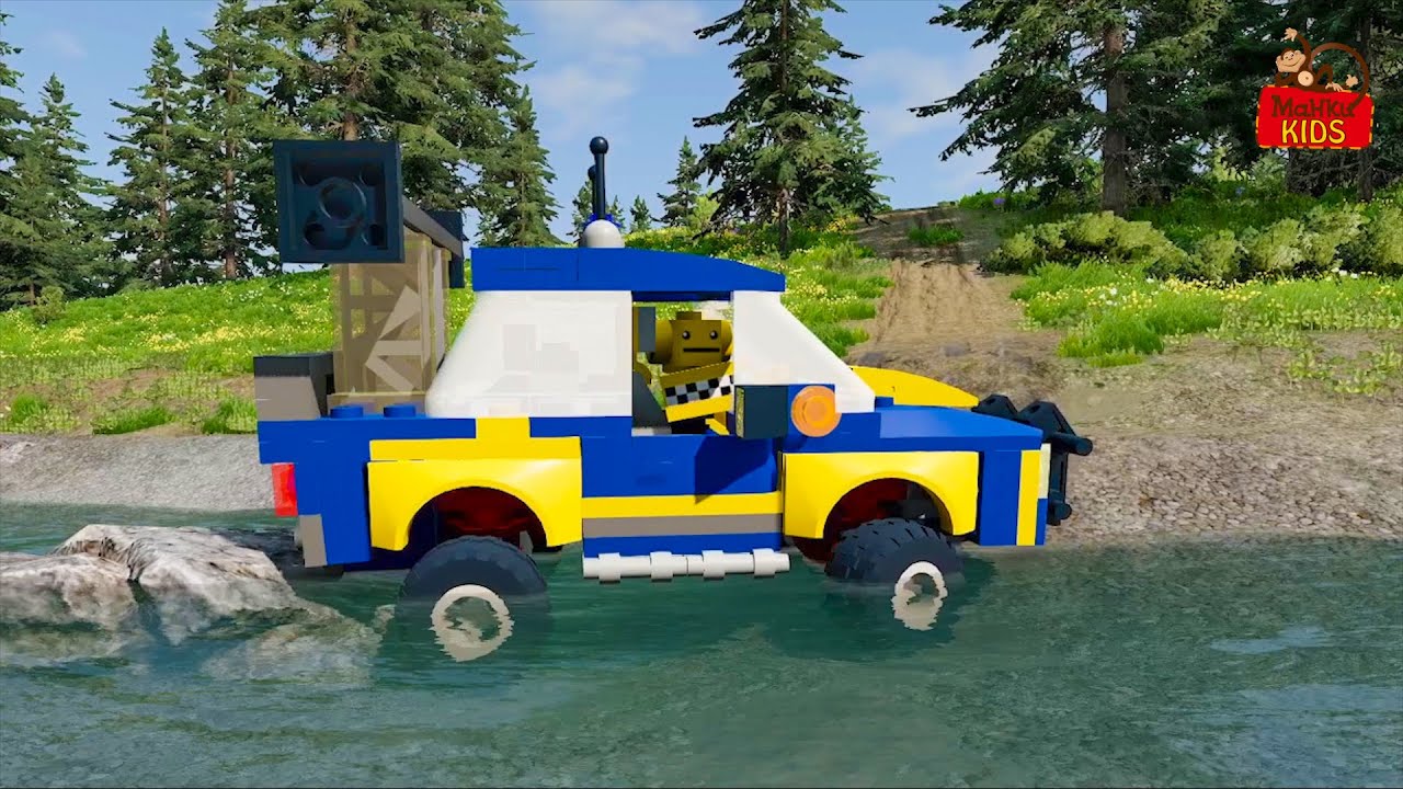 Lego Cars against Broken Bridges, Mud and Water - BeamNG Drive - YouTube