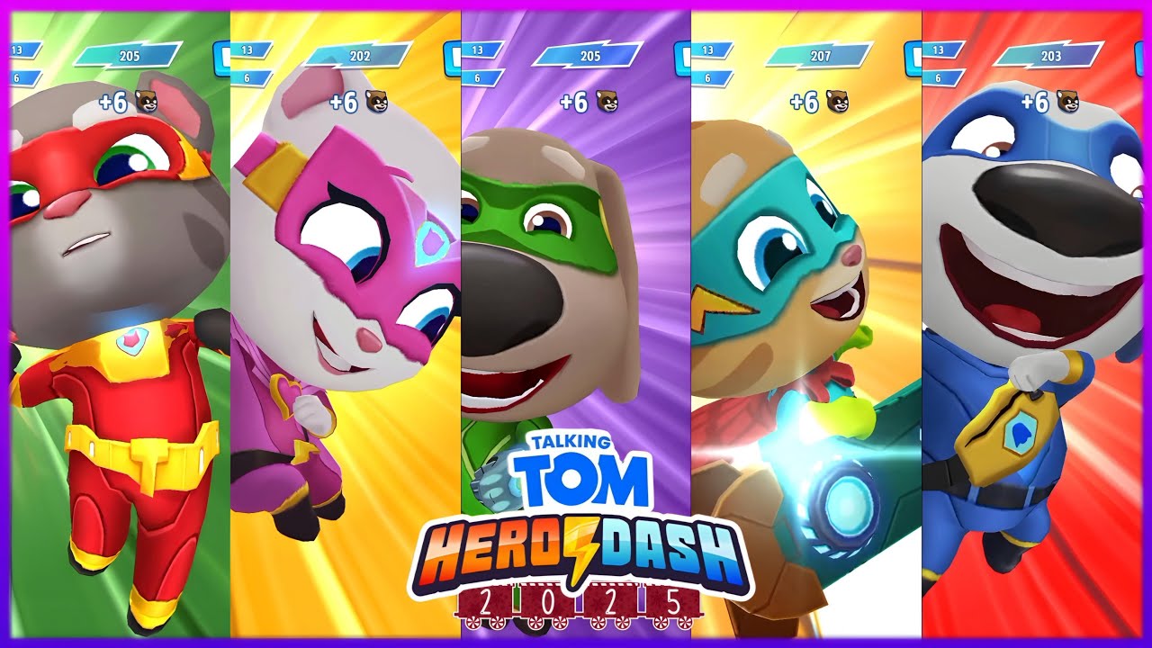 TALKING TOM HERO DASH - SUPER HERO DASH | ALL HERO SUPER POWER RUSH ...