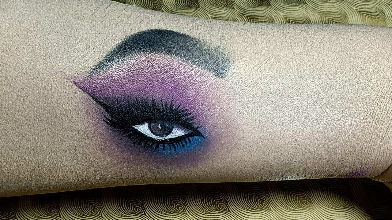 Eyeshadow practice on hand || Easy Eye makeup tutorial || party eye ...