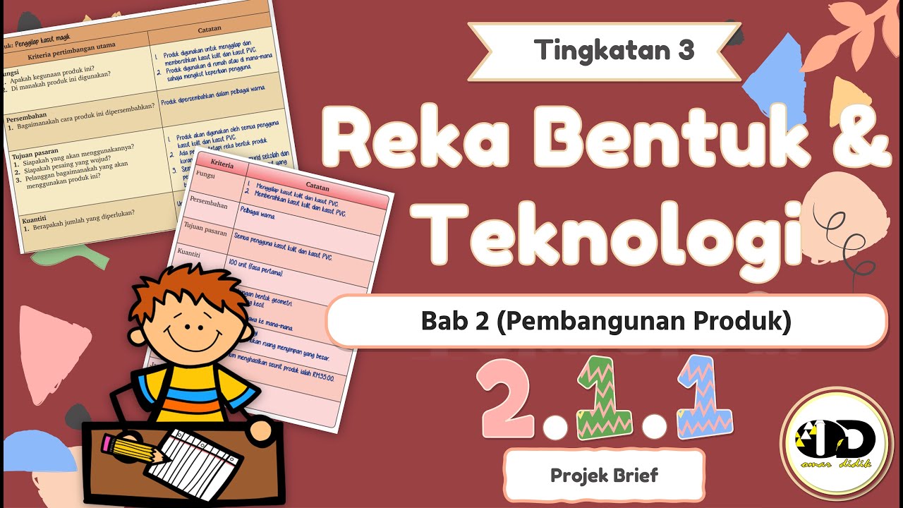 RBT TINGKATAN 3 BAB 2.1.1(PROJEK BRIEF - PEMBANGUNAN PRODUK) - YouTube