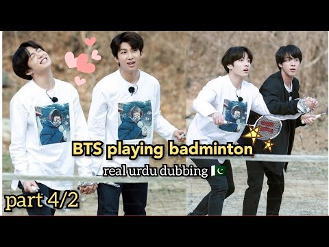 bts playing badminton 🏸Bts in Urdu dubbed//runbts epi 54 #btsurdu #runbts2020