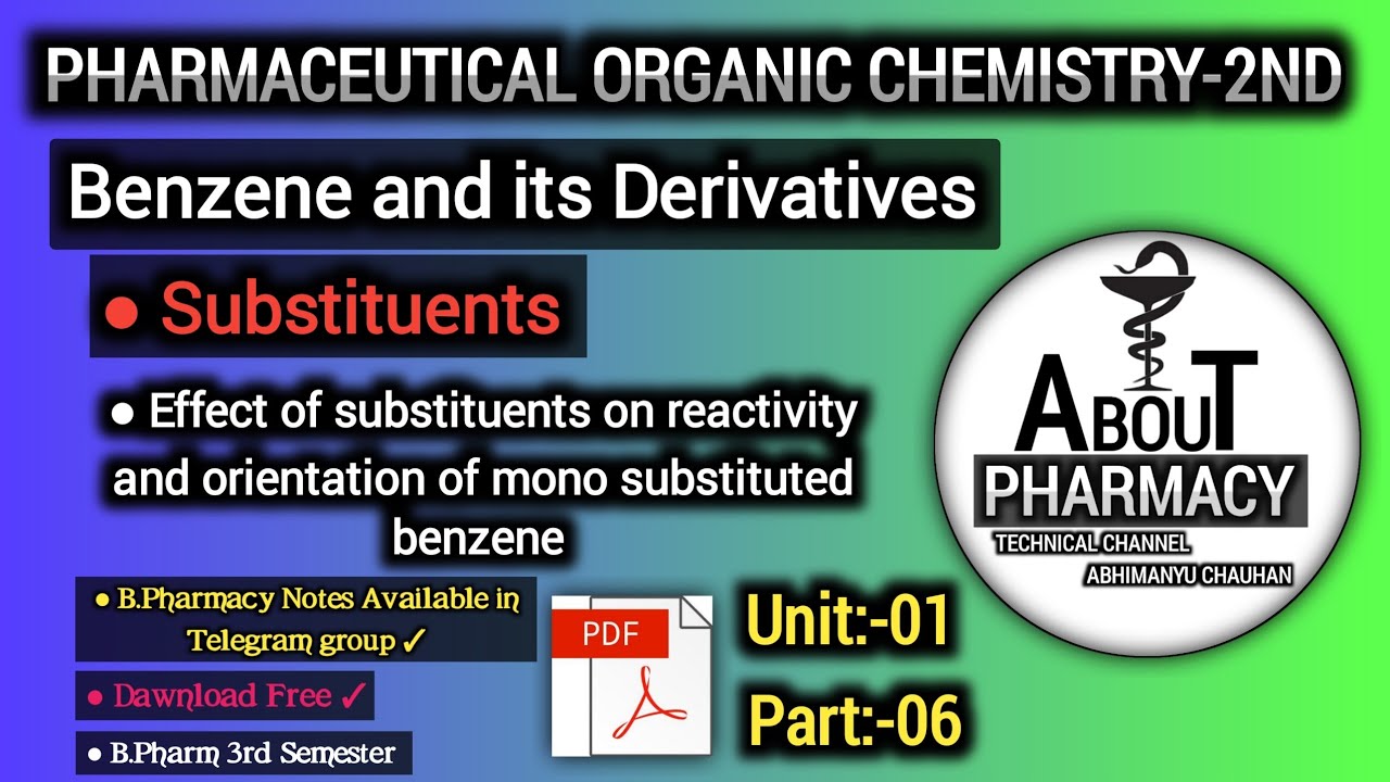 Substituents | Effect of substituents on reactivity and orientation of ...