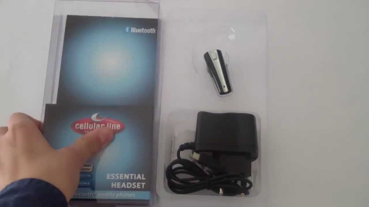 Headset bluetooth Cellular Line: Unboxing e utilizzo - YouTube