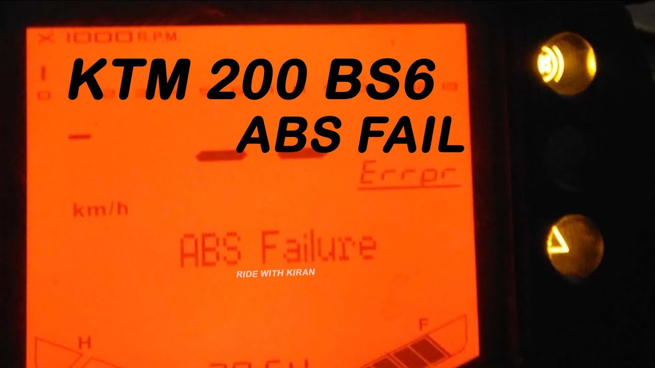 KTM ABS Fail | KTM 200 BS6 | RIDE WITH KIRAN - YouTube