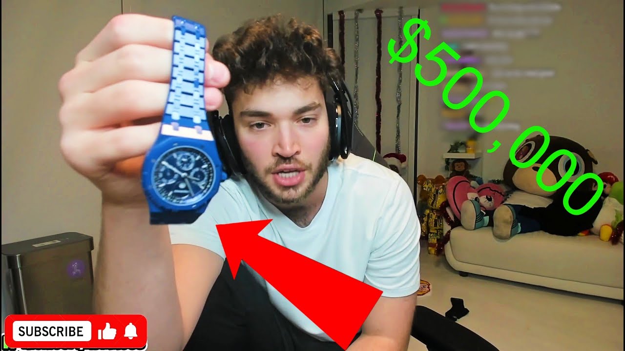 Adin Ross Reveals His New $500,000 Luxury Watch - YouTube