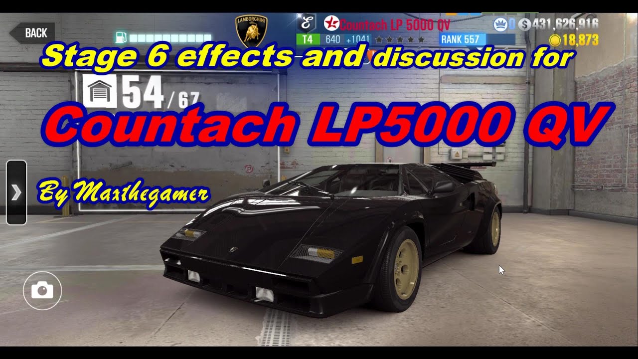 CSR2|CSR Racing 2: Countach LP5000 QV Stage 6 effects - YouTube