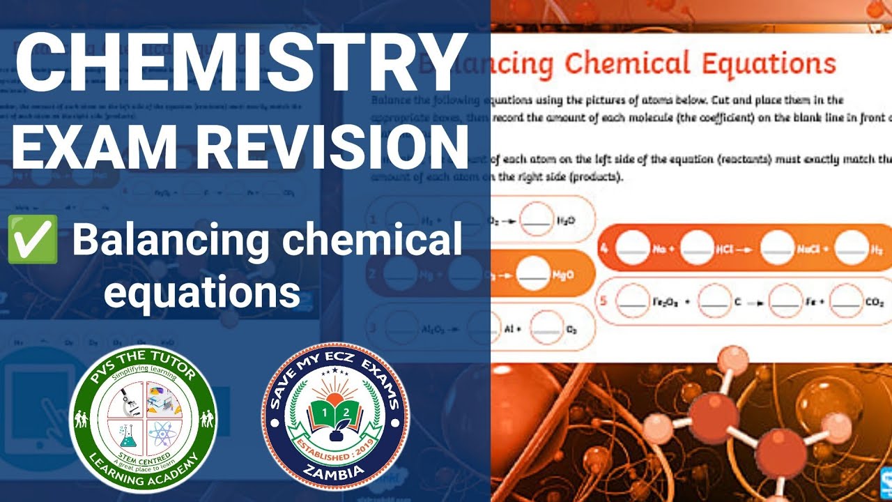 ECZ: Balancing chemical equations. O level Chemistry - YouTube