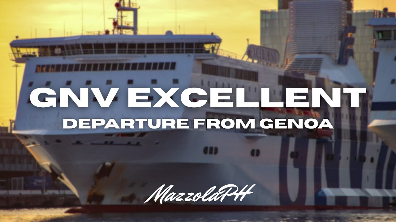 GNV EXCELLENT | Departure from GENOA - YouTube