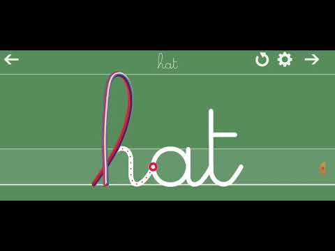 Cursive Writing Wizard - French Cursive 3-letter Words - YouTube