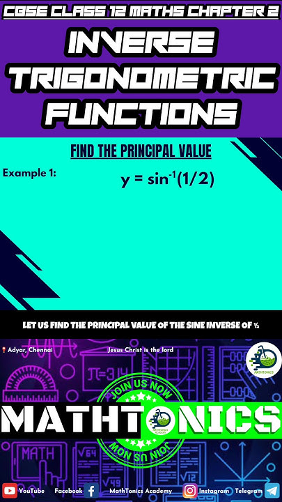 Principal value of sin^-1(½) | Inverse Trigonometric Functions | CBSE Class 12 maths | #shorts ...