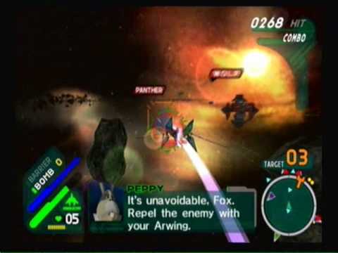 Starfox Assault Mission 3-Sargasso Space Zone-Part B-Vs Star Wolf Team ...