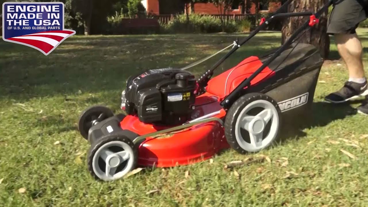 Lincoln L21B Petrol Lawn Mower with Briggs & Stratton 2.8kw Engine ...